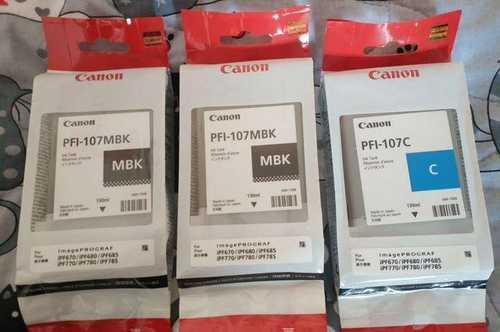 Canon PFI 107 MBK, C Оригинал