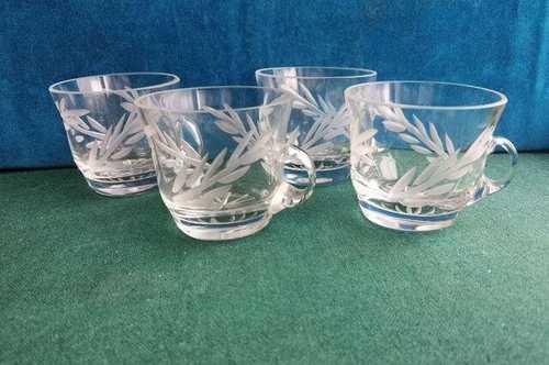 Кружки стекло винтаж цена за шт. Гусь Хрустальный