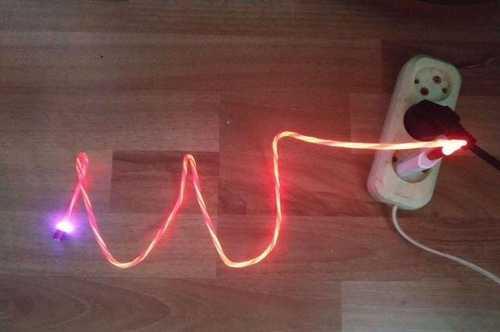 Магнитный светящийся зарядный кабель