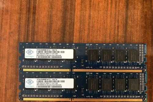 Продаю 8Gb DDR3 1600MHz (Две планки по 4Gb)