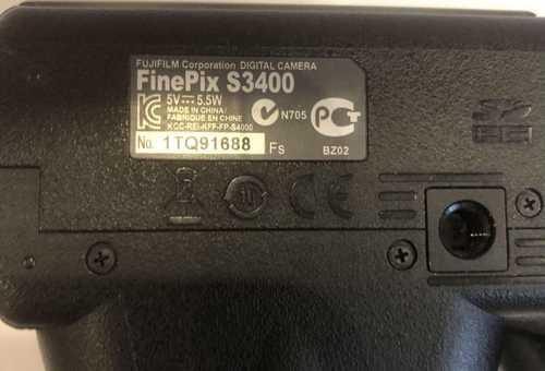 Фотоаппарат Fujifilm FinePix s3400