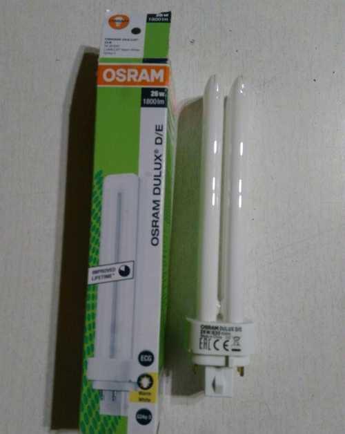 Лампа Osram Dulux D/E 26 w/830 1800 lm G24q-3