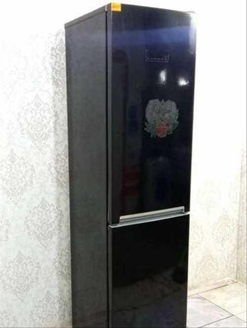Холодильник б/у чёрный с гарантией немецкий haier