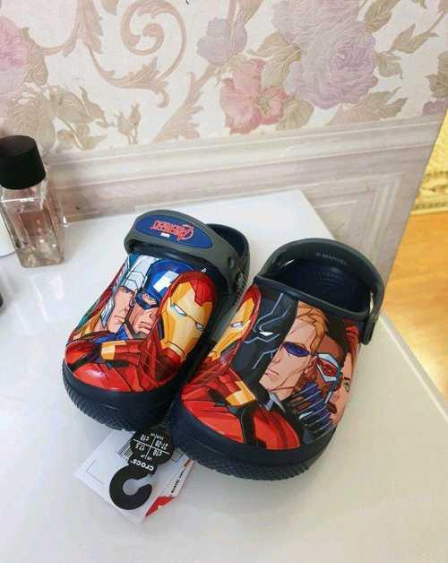 Новые сабо crocs с11 с12 с13 marvel