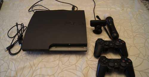 PS3 Slim 320 GB + PS Move + Controllers