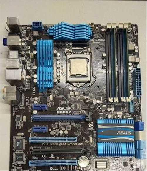 Материнка Asus P8P67 lga 1155 + i5 3330,8gb Ram