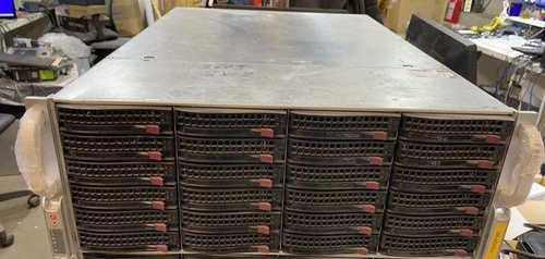 Сервер SuperMicro X9DRD, 2*Xeon E5-2609, 24 HDD