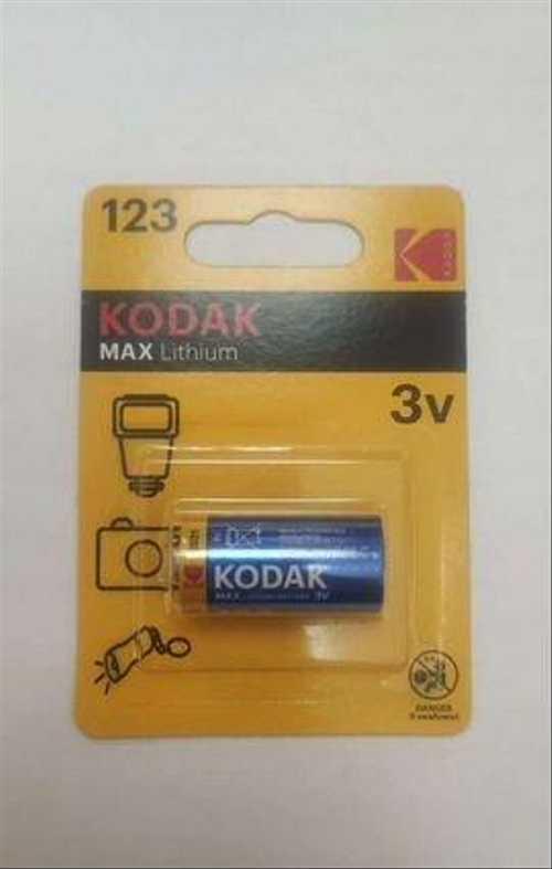 Батарейка Kodak Max Lithium CR123