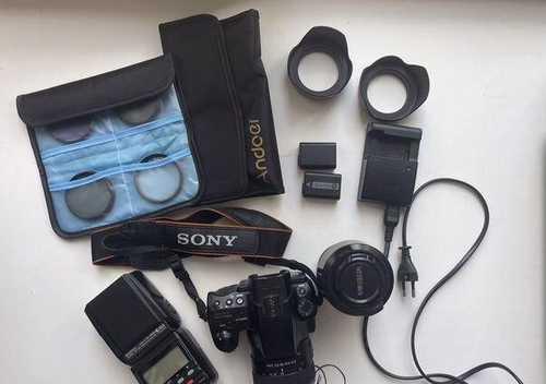 Фотоаппарат sony а37, вспышка Sony HVL-F56AM, объе
