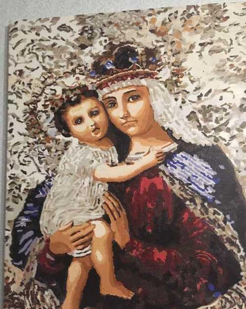 Икона, готовая картина по номерам
