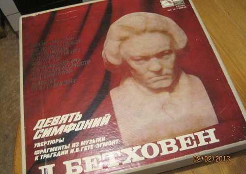 Комплект грампластинок Бетховена 9 симфоний EMI