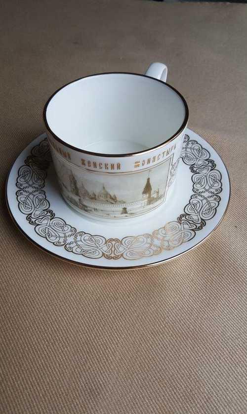Императорский фарфор чашка с блюдцем форма Идиллия