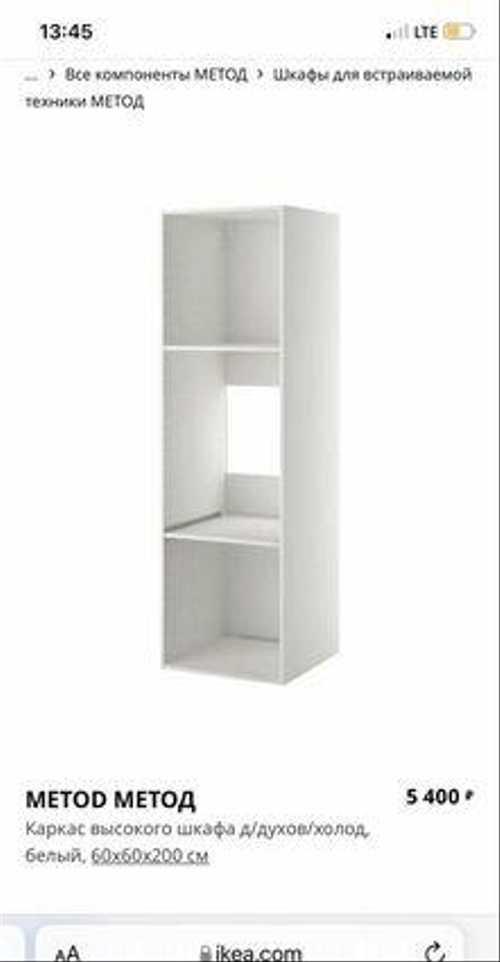 IKEA метод Каркас высокого шкафа для холодильника