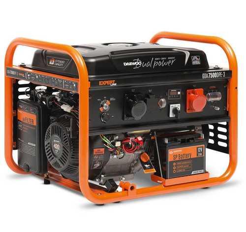 Генератор бензиновый GDA 7500 DPE-3 daewoo