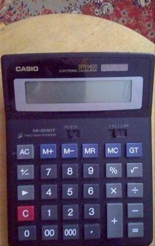 Калькулятор casio DM 1400 большой