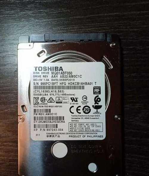 Жесткий диск для ноутбука Toshiba, 500 GB