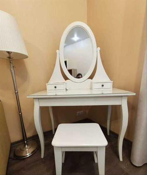 Икеа бримнэс туалетный столик с зеркалом белый
