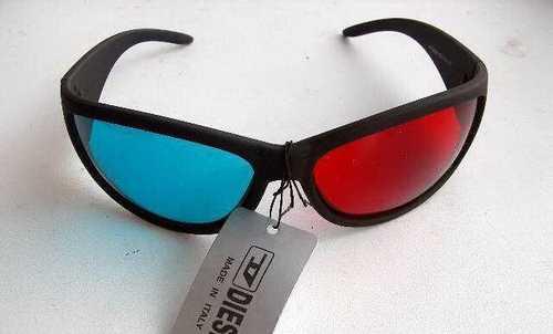 Анаглифные очки 3D (ред/циан)