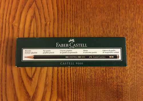 Чернографитовые карандаши Faber Castell 9000 4В