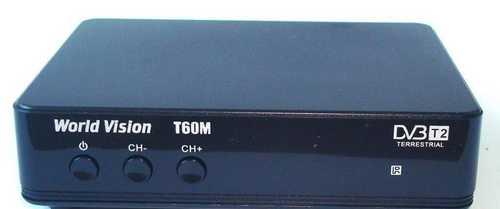 Цифровой эфирный DVB-T2 приемник World Vision T60M