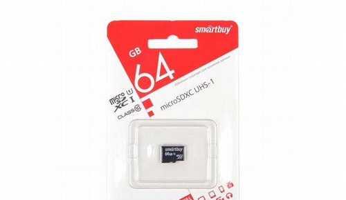 Карта памяти microsd smartbuy 64gb