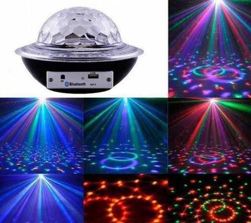 Лазерный диско шар, пульт, Bluetooth