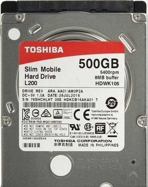 Жесткий диск Toshiba 500gb новый
