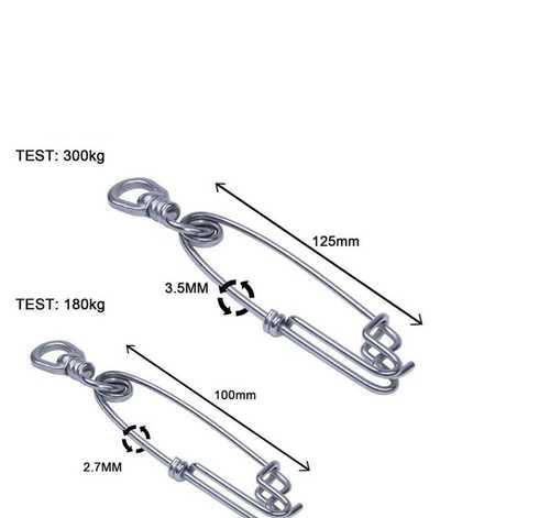 Карабин булавка с вертлюгом