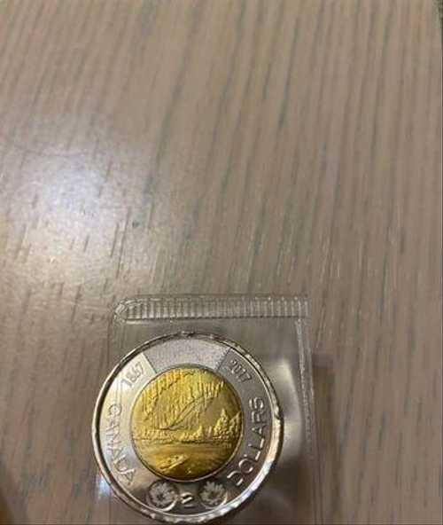 Монета Канада 2 доллара 2017 150 лет Конфедерации
