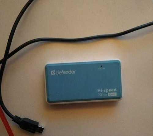 USB хаб на4 порта Defender Quadro Power