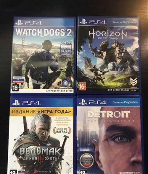 Ведьмак 3 / Detroit / Watch Dogs2 / Horizon / PS4