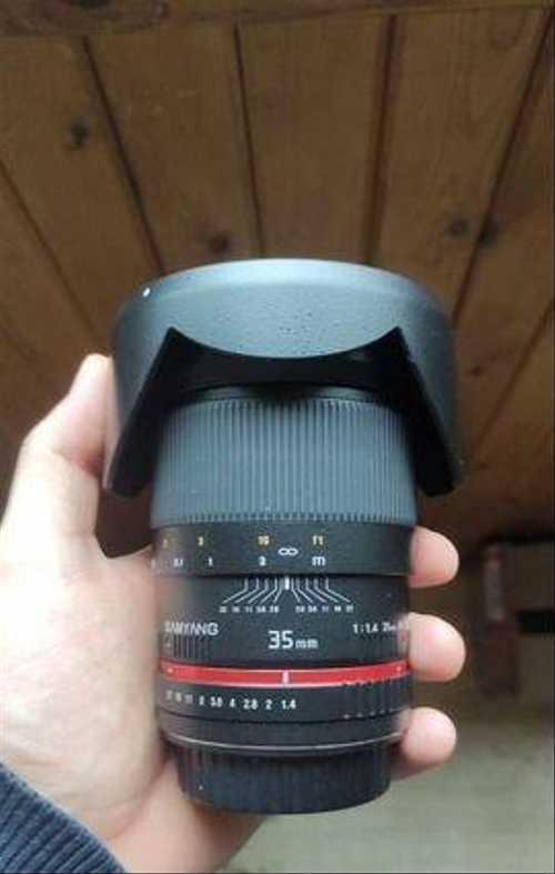Объектив Samyang 35mm f1.4 canon новый