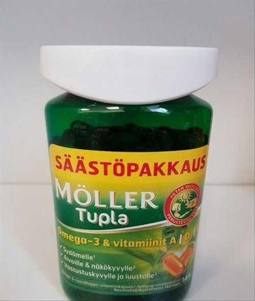 Рыбий жир Moller Tupla Omega 3 + ADE в капсулах