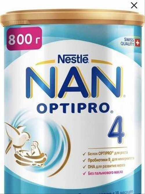 Детское питание смесь nan optipro 4