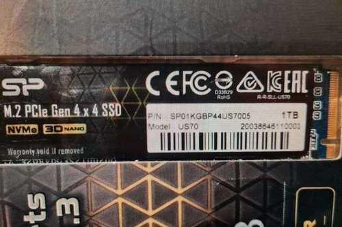 PCIe Gen 4x4 SSD NVMe на 1 тб - Silicon Power US70
