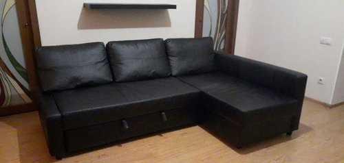 Угловой диван IKEA Фрихетен (кож.зам)