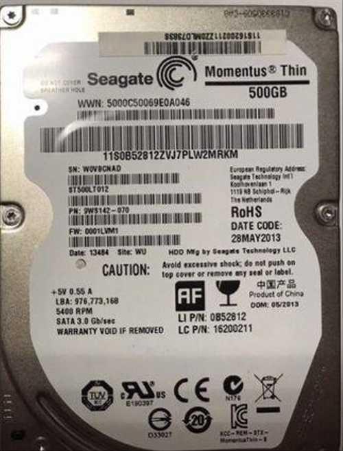 Жесткие диски Seagate 500Gb/1Tb, 2.5/3.5”
