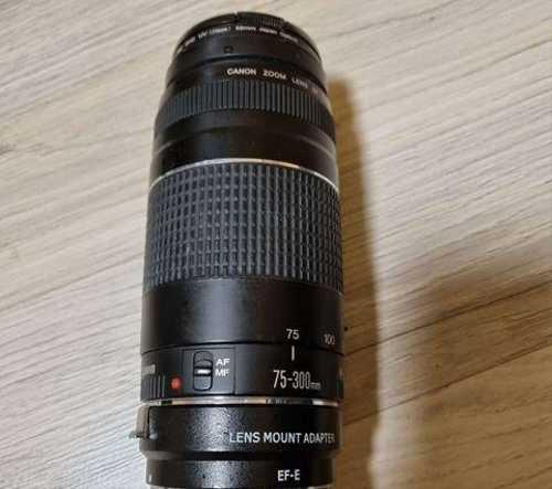 Canon zoom lens EF 75-300mm 1:4-5,6 ii + lens moun