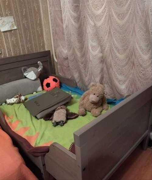 Растущая детская кровать Икея+ матрас