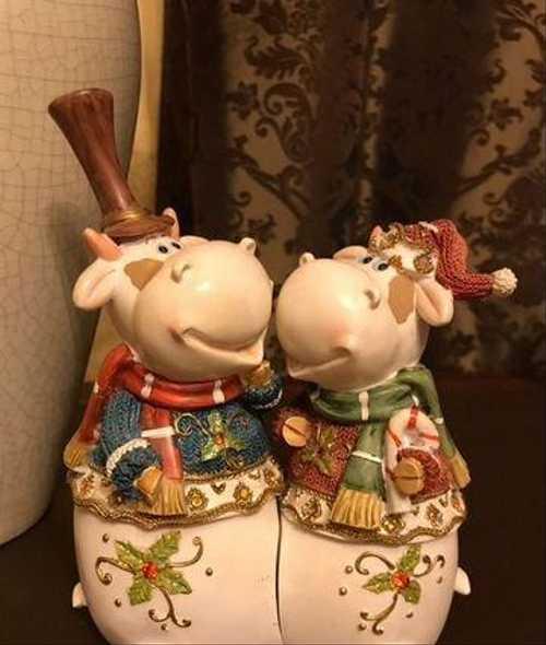 Фигурки Бык и Корова,новогодние(Германия)