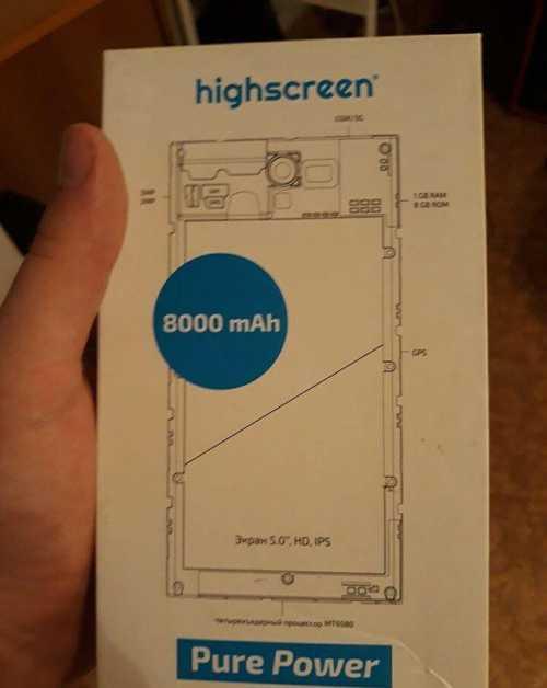 8000 mAh highscreen pure power