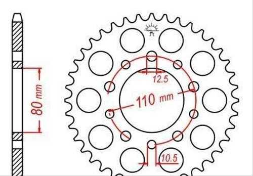 Звезда задняя JT sprockets JTR1332