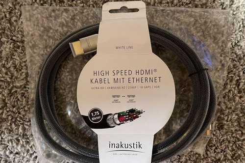 Кабель hdmi inakustik White, 1.75 м