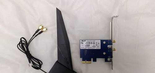 Wi-Fi + Bluetooth адаптер PCI-E Asus PCE-AC55BT