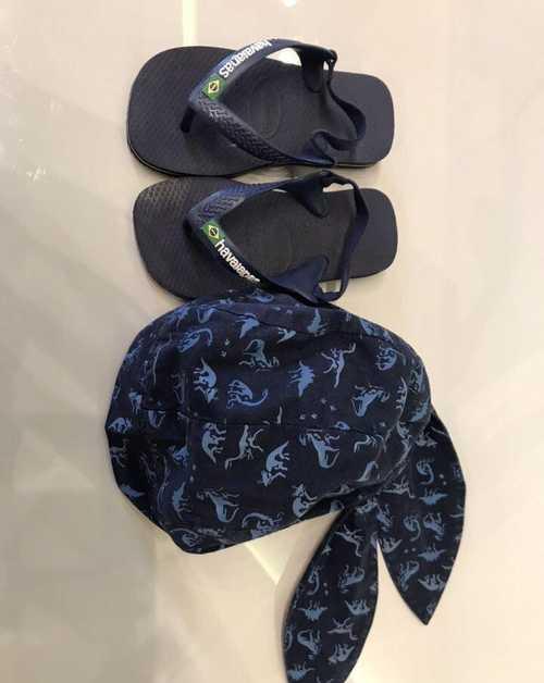 Сланцы Havaianas новые + панамка
