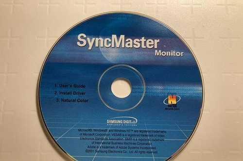 Установочный диск для SyncMaster Monitor + инструк