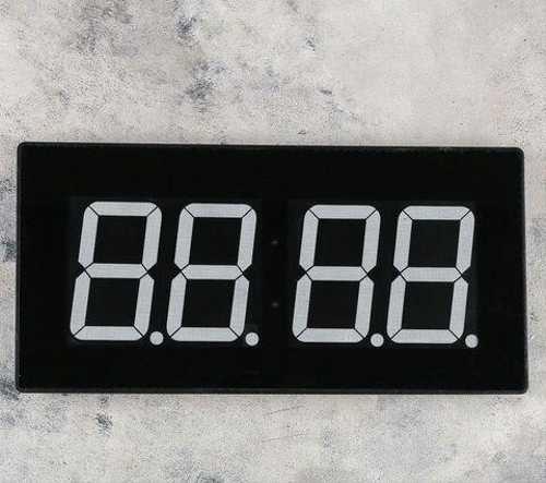 Часы настенные Рубин электронные, "Элегант", синие цифры, 47,5*3,5*23 см