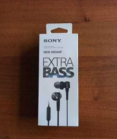 Наушники Sony MDR-XB50AP extra bass, черные