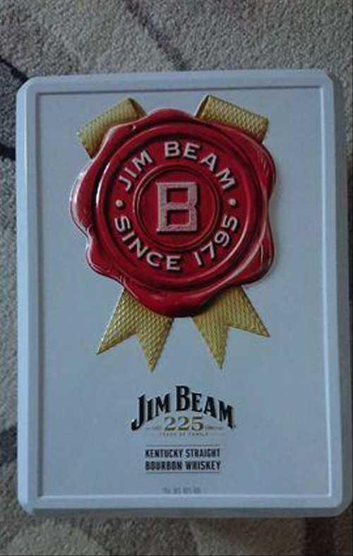 Коробка жестяная с бокалами Jim Beam