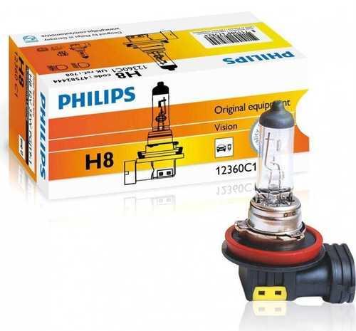 Лампа Philips Standart 12V H8 35W PGJ19-1 12360C1